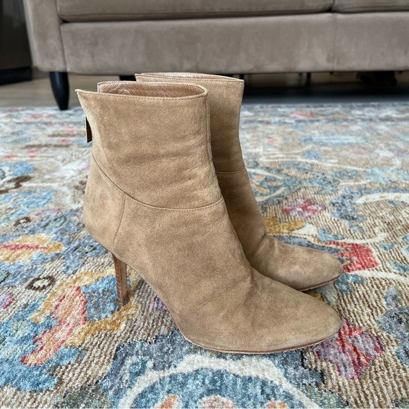 Jimmy Choo | Shoes | Authentic Jimmy Choo Beige Suede Booties | Poshmark